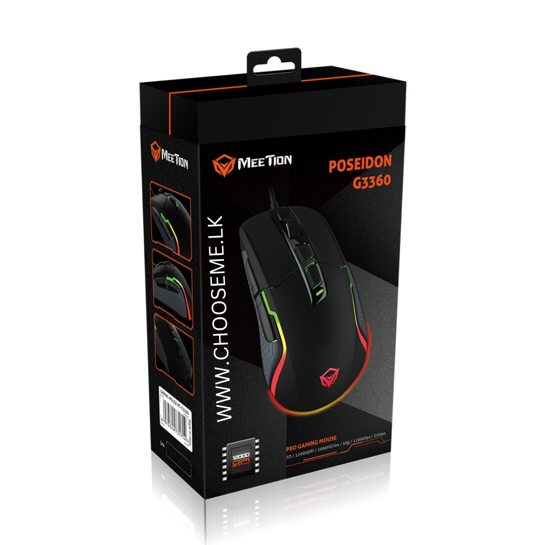 Meetion MT-G3360 Gaming Mouse 12000 Dpi - chooseme.lk